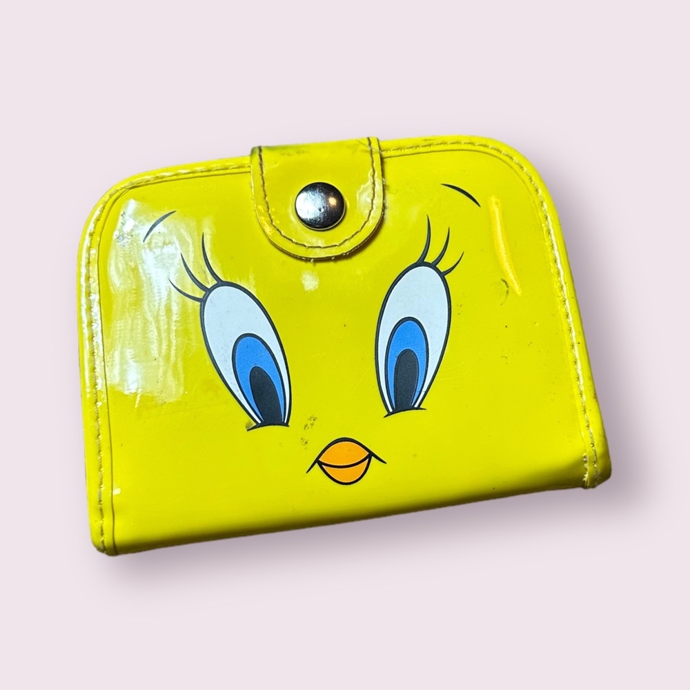 Vintage Looney Tunes Tweety Bird Yellow Wallet Coin P… - Gem